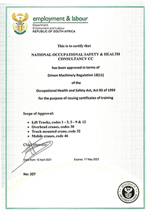 Occupational Health And Safety Certificate